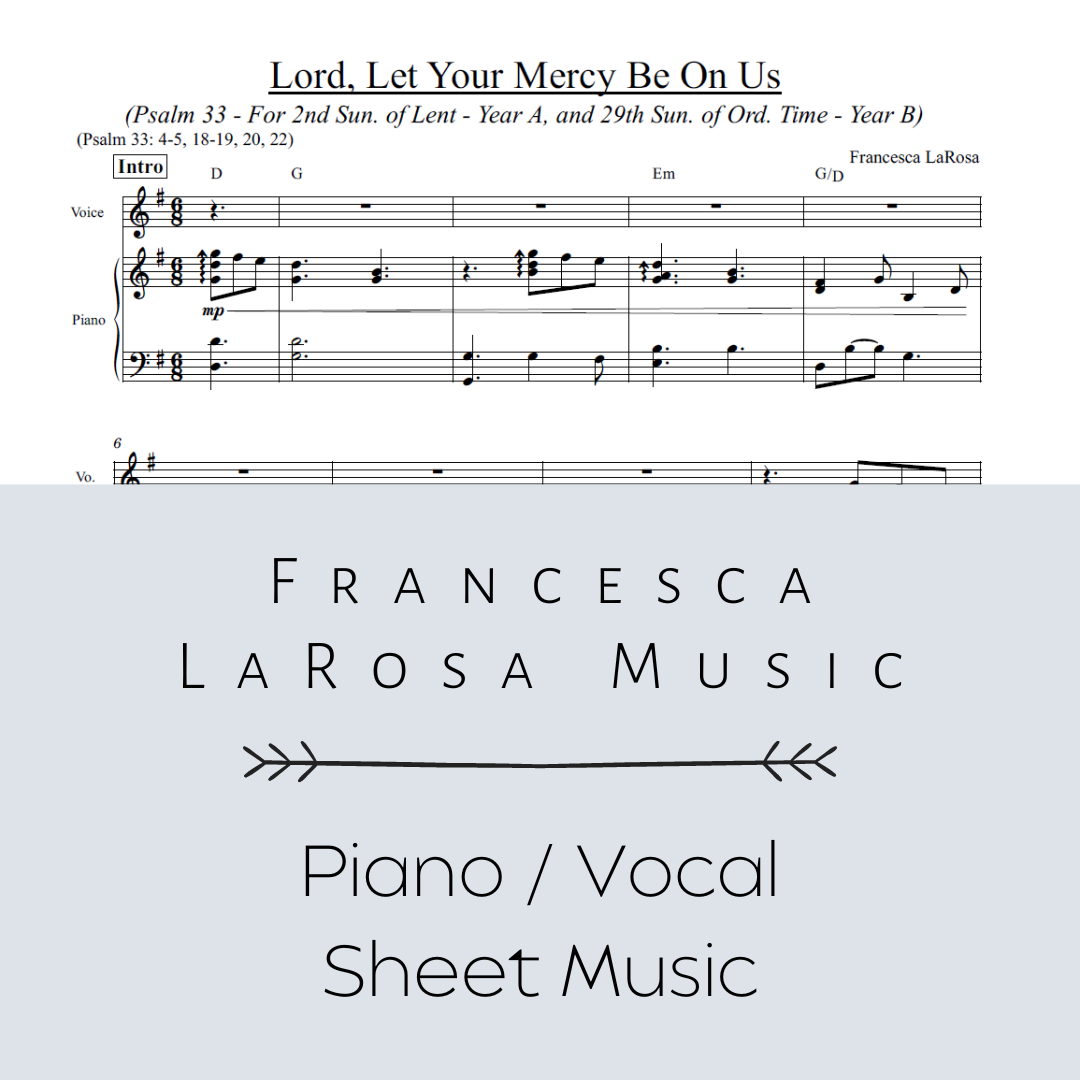 Psalm 33 Lord Let Your Mercy Be On Us Lent Ord Time Francesca