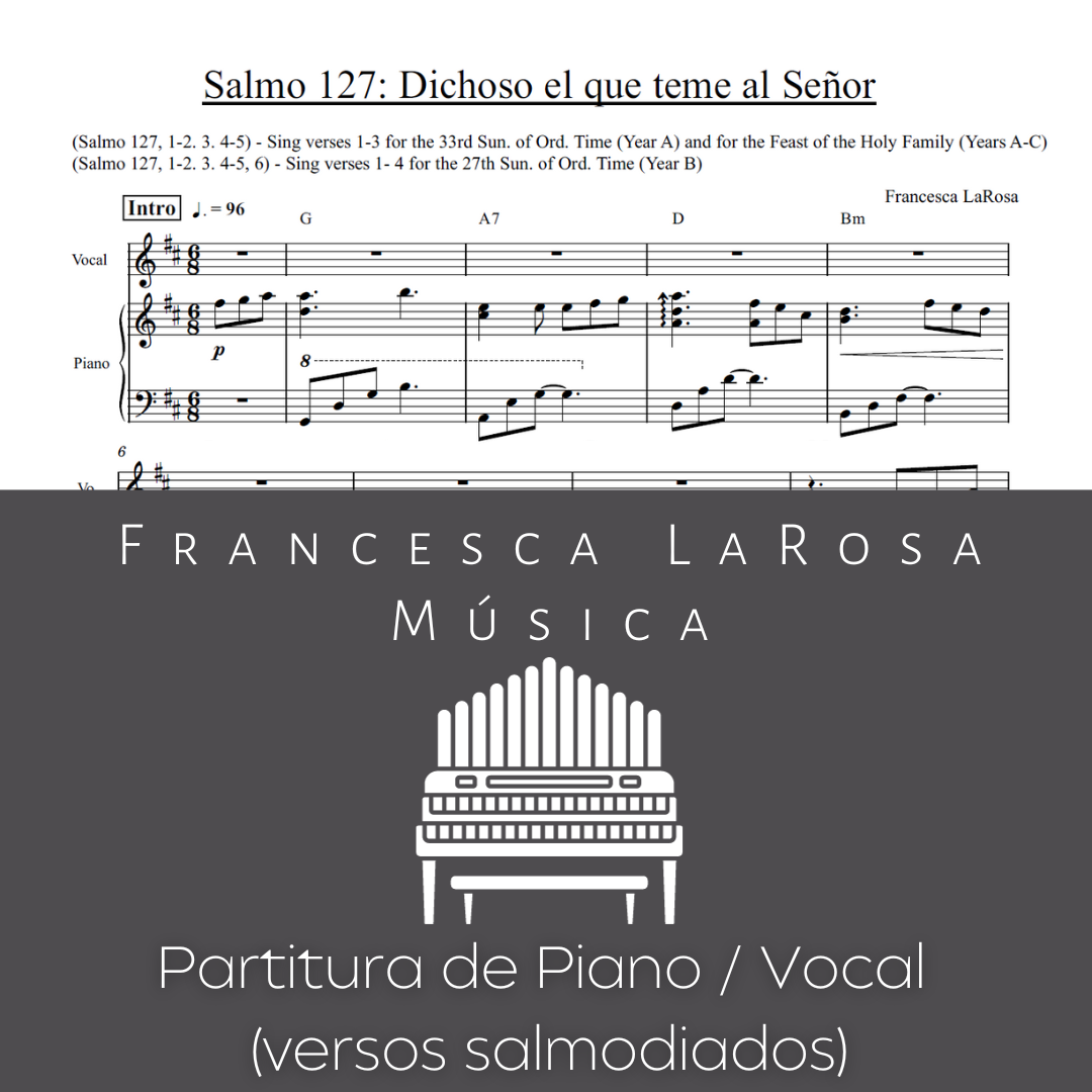 Salmo 127 - Dichoso el que teme al Señor – Francesca LaRosa Music Salmo 127 - Dichoso el que teme al Señor – Francesca LaRosa Music