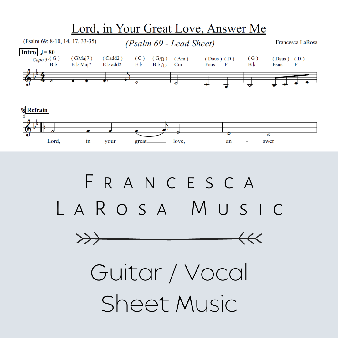 Psalm 69 - Lord, in Your Great Love, Answer Me (Guitar / Vocal Metered ...