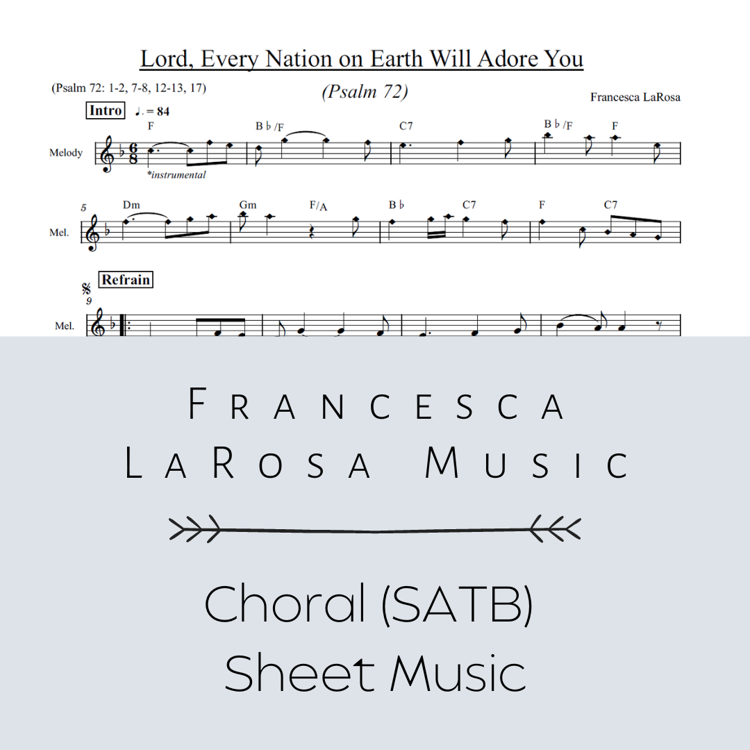 Psalm 72 - Lord, Every Nation on Earth Will Adore You (Choir SATB Mete ...