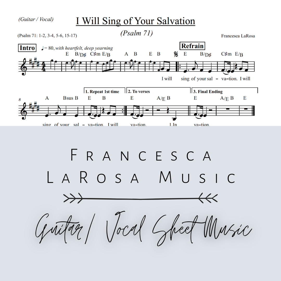 Psalm 71 - I Will Sing of Your Salvation (Guitar / Vocal Metered Verse ...