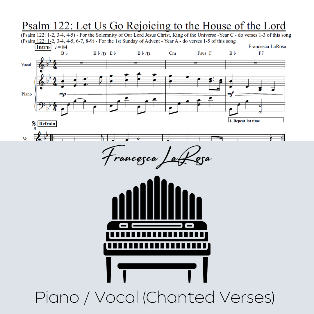 Psalm 122 - Let Us Go Rejoicing to the House of the Lord (Piano / Voca ...